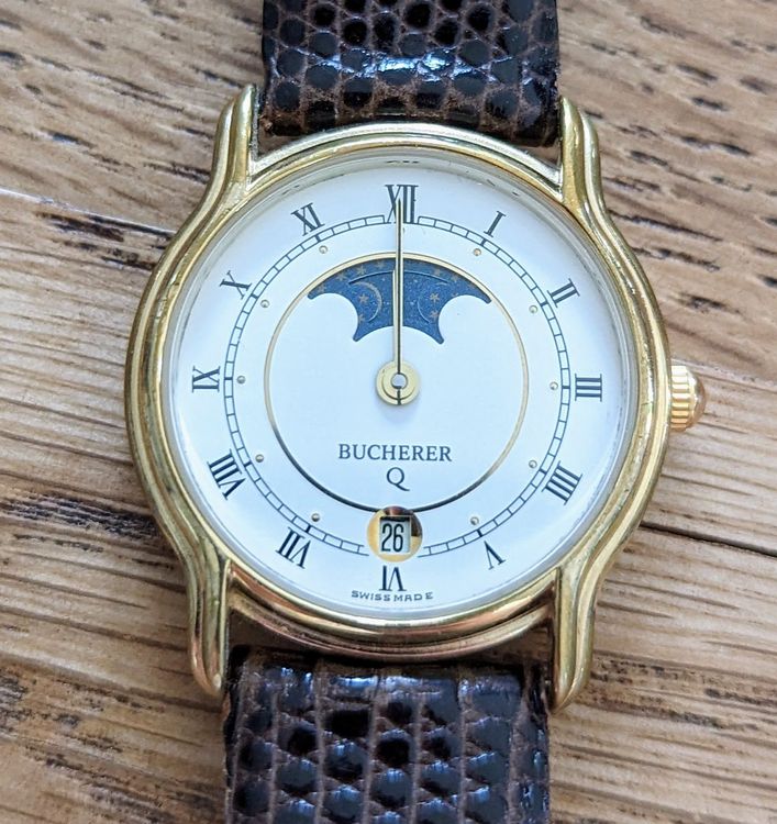 Bucherer Q Damenuhr mit Mondphasen Kalender | Kaufen auf Ricardo