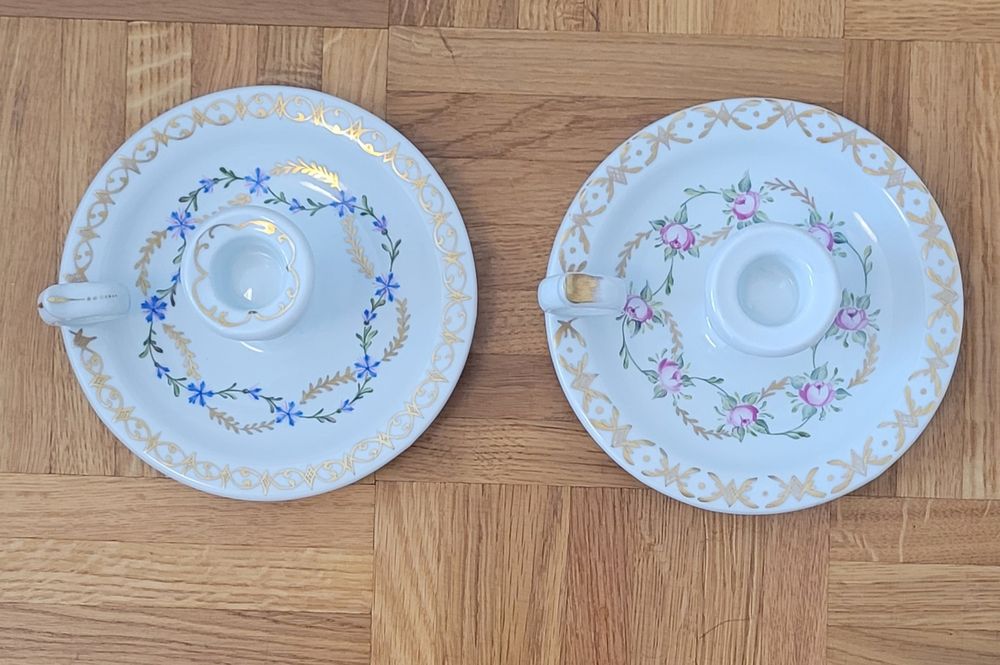 Lot de deux bougeoirs anciens en porceleine de Limoges (Gebraucht) in ...