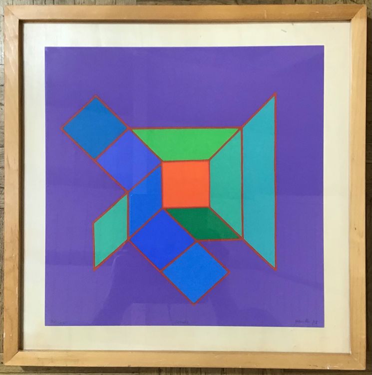 Konkrete Serigraphie Unleserlich Signiert | Kaufen auf Ricardo