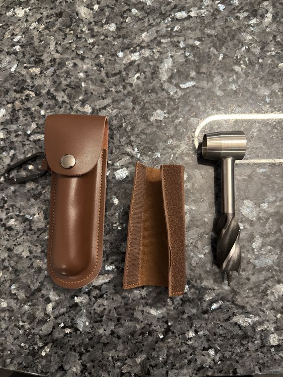 Handbohrer Set mit Ledertasche für Bushcraft und Survival (Neu (gemäss ...