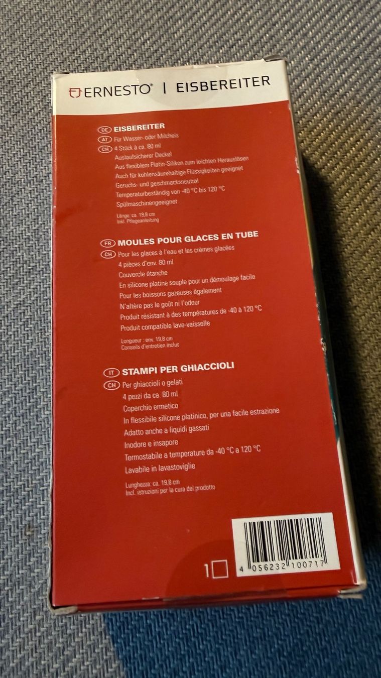 Ernesto Eis am Stiel-Maschinen, 4er-Set, Blau, Neu (Neu und ...