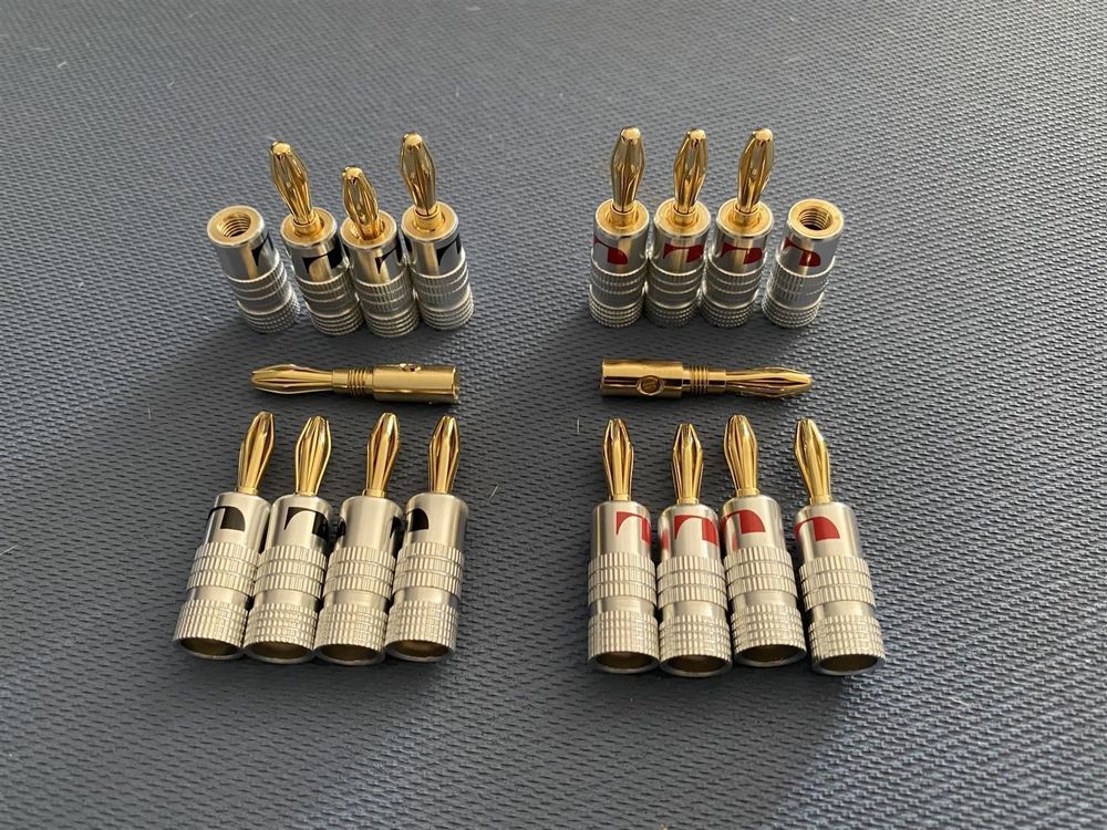 Bananenstecker Fiches banane 16 Stk. banana plug high end (Neu (gemäss Beschreibung)) in ...