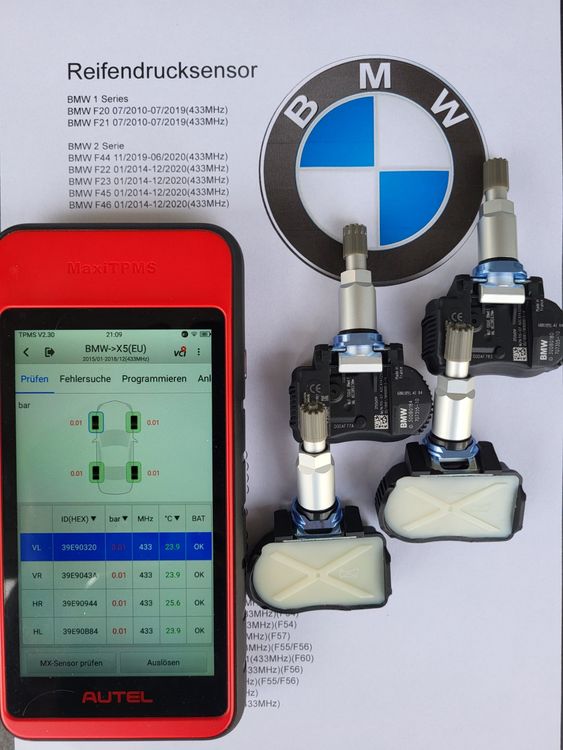BMW Reifendrucksensoren alle Modele (Neu und originalverpackt) in ...