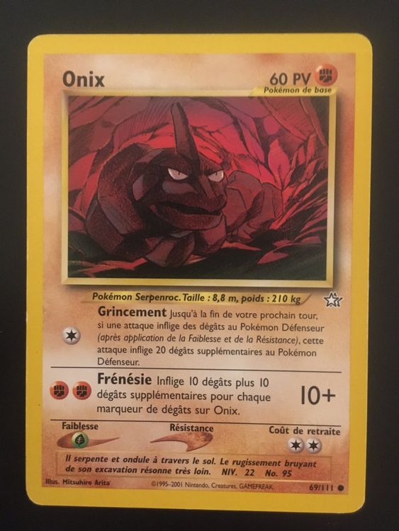RARE: Pokémon Neo Genesis (2001): Onix 69/111 FR (Gebraucht) in ...