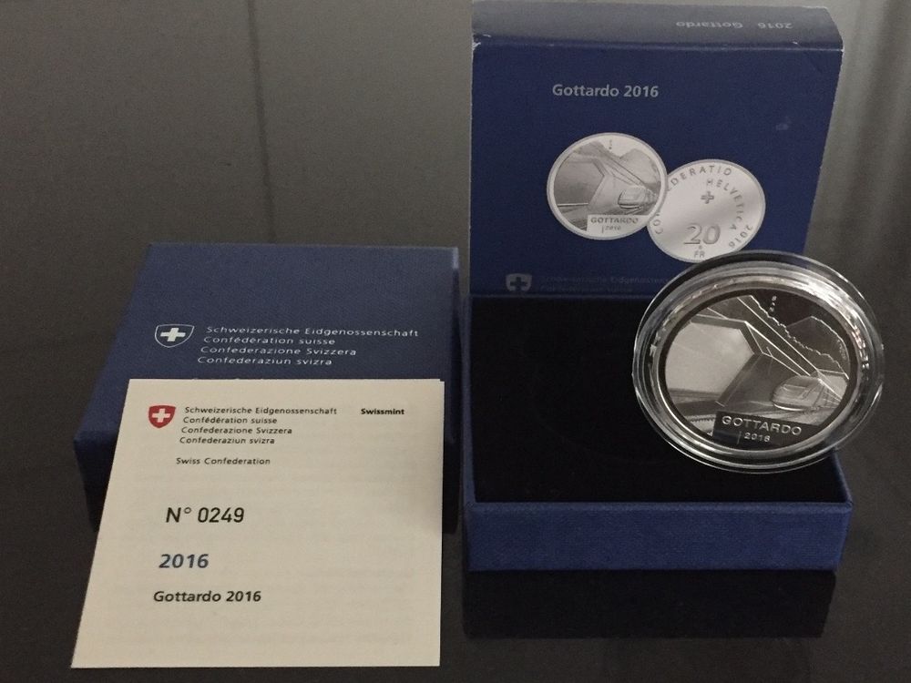 20 Franken 2016 Gottardo PP, Originalverpackt Nr. 0249 (Neu (gemäss Beschreibung)) in Tägerwilen ...