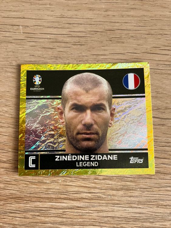Topps EM 2024 Sticker - Zinédine Zidane Gold Parallel | Kaufen auf Ricardo