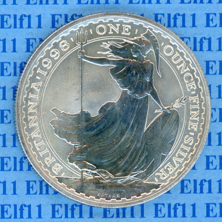 GBP___2.00 1998 stgl Britannia 1 oz Silber 2 Pounds (Neu (gemäss ...