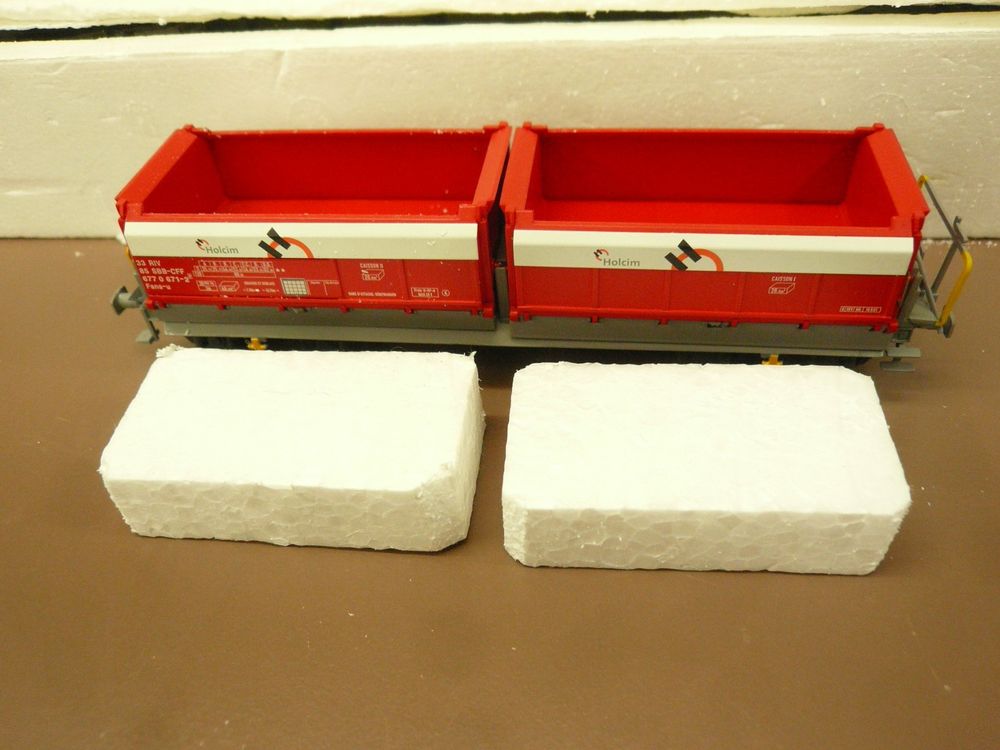 H0 LADEGUT ZU LILIPUT KIESWAGEN 2 X WEISSE ROHLINGE (DC) (Neu (gemäss ...