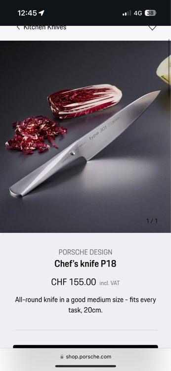 Porsche Design Chef's knife P18, 20cm Blade (Gebraucht) in Adliswil für ...