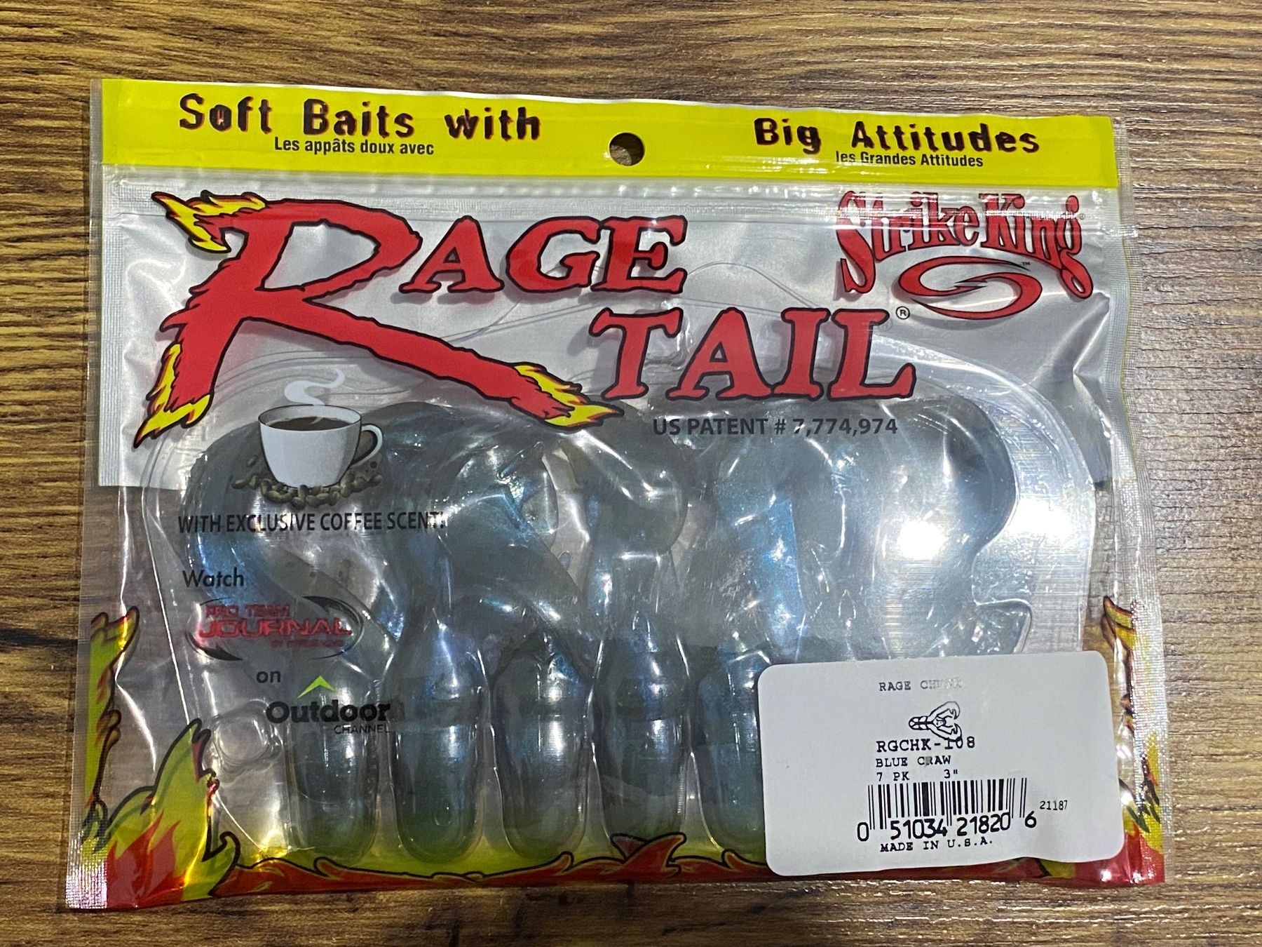 STRIKE KING Chunk (Gummikrebs) - 7,5cm (Neu und originalverpackt) in ...