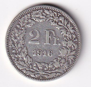 Schweiz 2 Franken 1916 rar | Kaufen auf Ricardo
