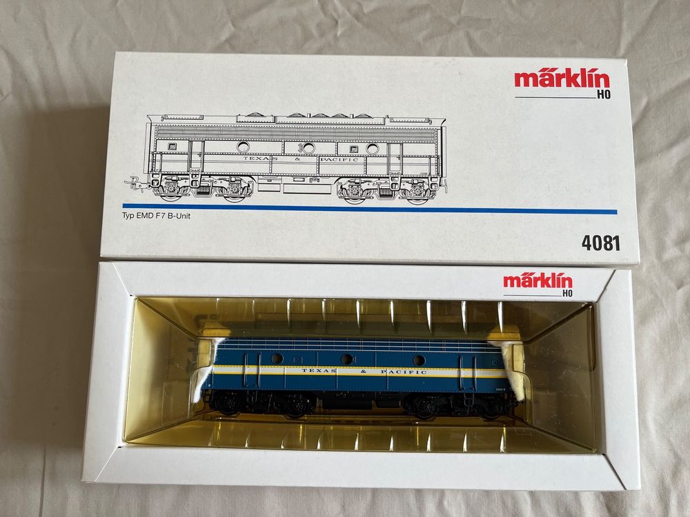 Märklin 3481 und 4081 Diesellok GM EMD F7 Texas Pacific, OVP (Gebraucht) in Schlieren für CHF ...