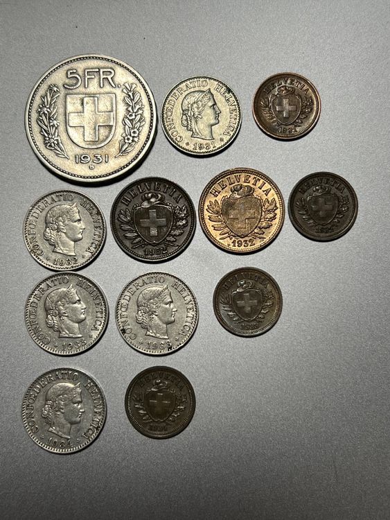 Lot Schweizer Münzen Anfang 30er Jahre (Gebraucht) in Buochs für CHF 10 – mit Lieferung auf ...