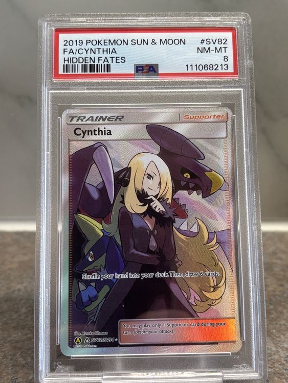 PSA 8 – Cynthia FA (Hidden Fates) | Kaufen auf Ricardo