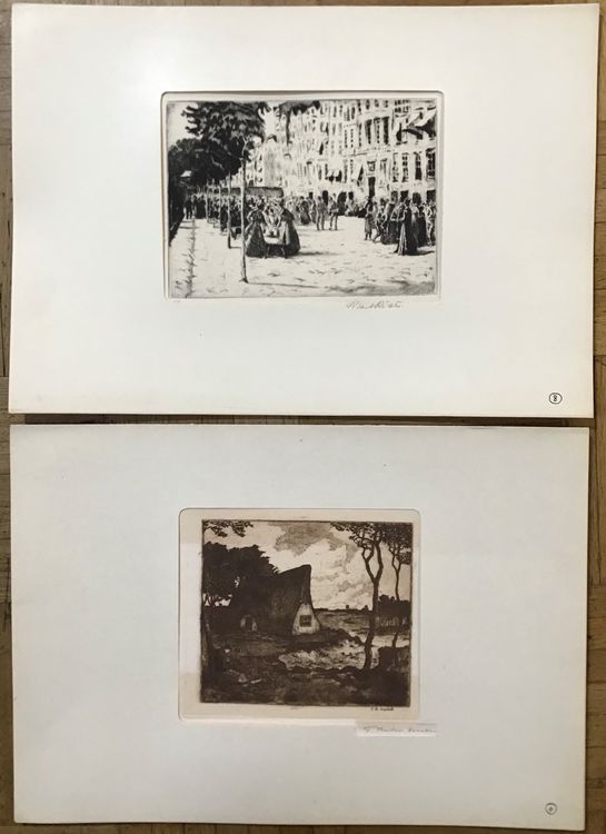 2x Sehr Interessante Radierungen Unleserlich Signiert (Gebraucht) in Root für CHF 10 – mit ...