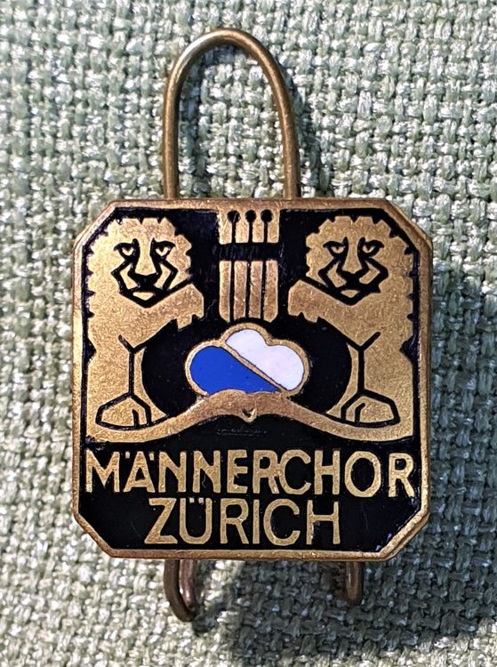 N703 - Alter Revers Knopf Männerchor Zürich / Löwen | Kaufen auf Ricardo
