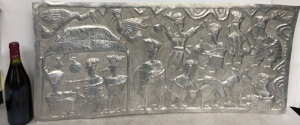 Afrikanische Aluminium Relief Skulptur (Nigeria) (Gebraucht) in Cham ...