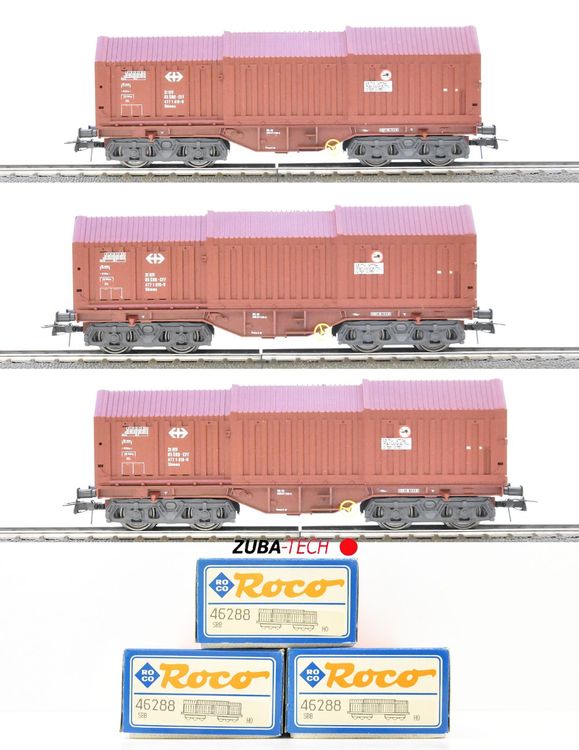 Roco 3x 46288 Teleskopwagen SBB H0 GS OVP (Gebraucht) in St. Gallen für ...