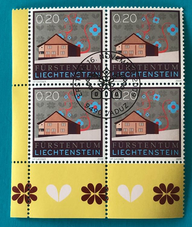 4 er Block Fürstentum Liechtenstein mit Vollstempel Vaduz (Gebraucht) in Aarau für CHF 0.5 – mit ...