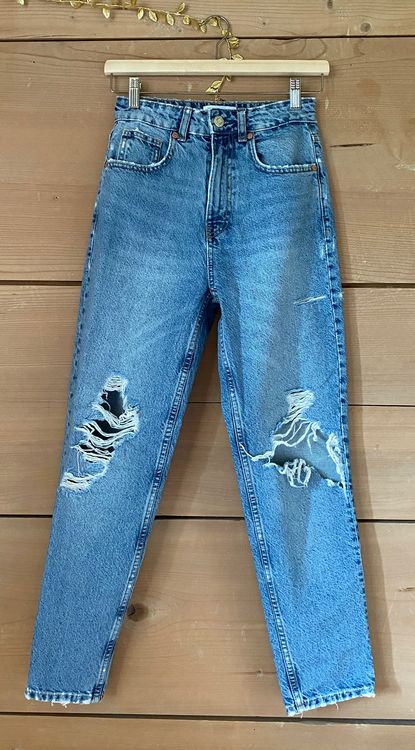 Ripped Mom Jeans von Zara Gr. 34 | Kaufen auf Ricardo