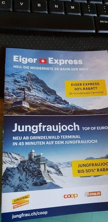 Coop Eiger und Jungfraujoch (Neu (gemäss Beschreibung)) in Pfäffikon für CHF 3 – mit Lieferung ...