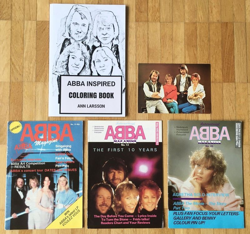 3 ABBA Magazine, Colouring Book, Karte (Gebraucht) in Zürich für CHF 70 ...