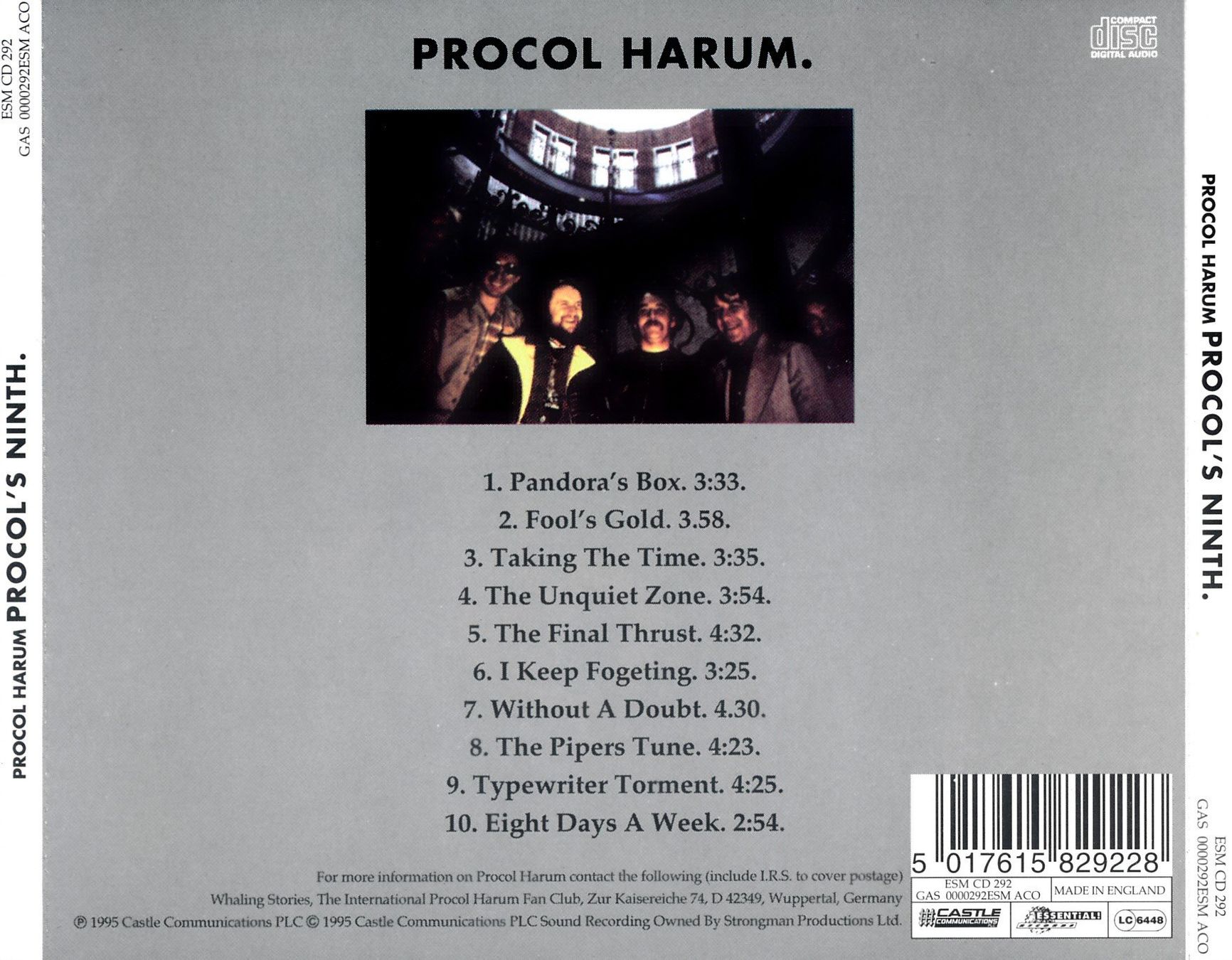 PROCOL HARUM - PROCOL'S NINTH (CD 1995 Castle-Edition) (Gebraucht) in ...