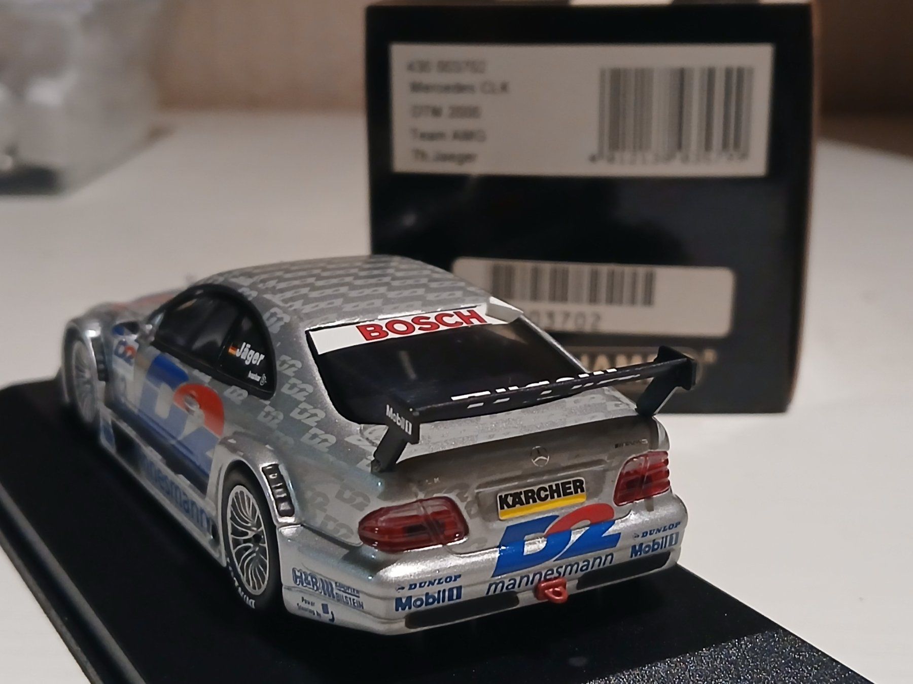 Minichamps 1:43 Mercedes CLK DTM 2000 (Jäger) N° 430 003702 (Neu und ...