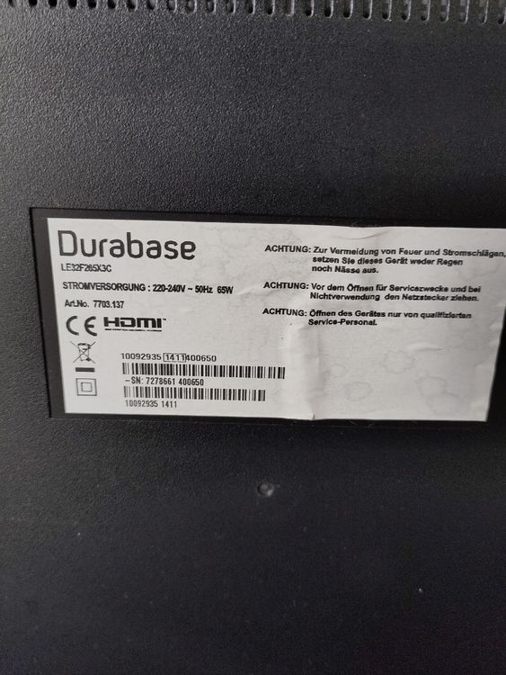 Durabase Fernseher | Kaufen auf Ricardo
