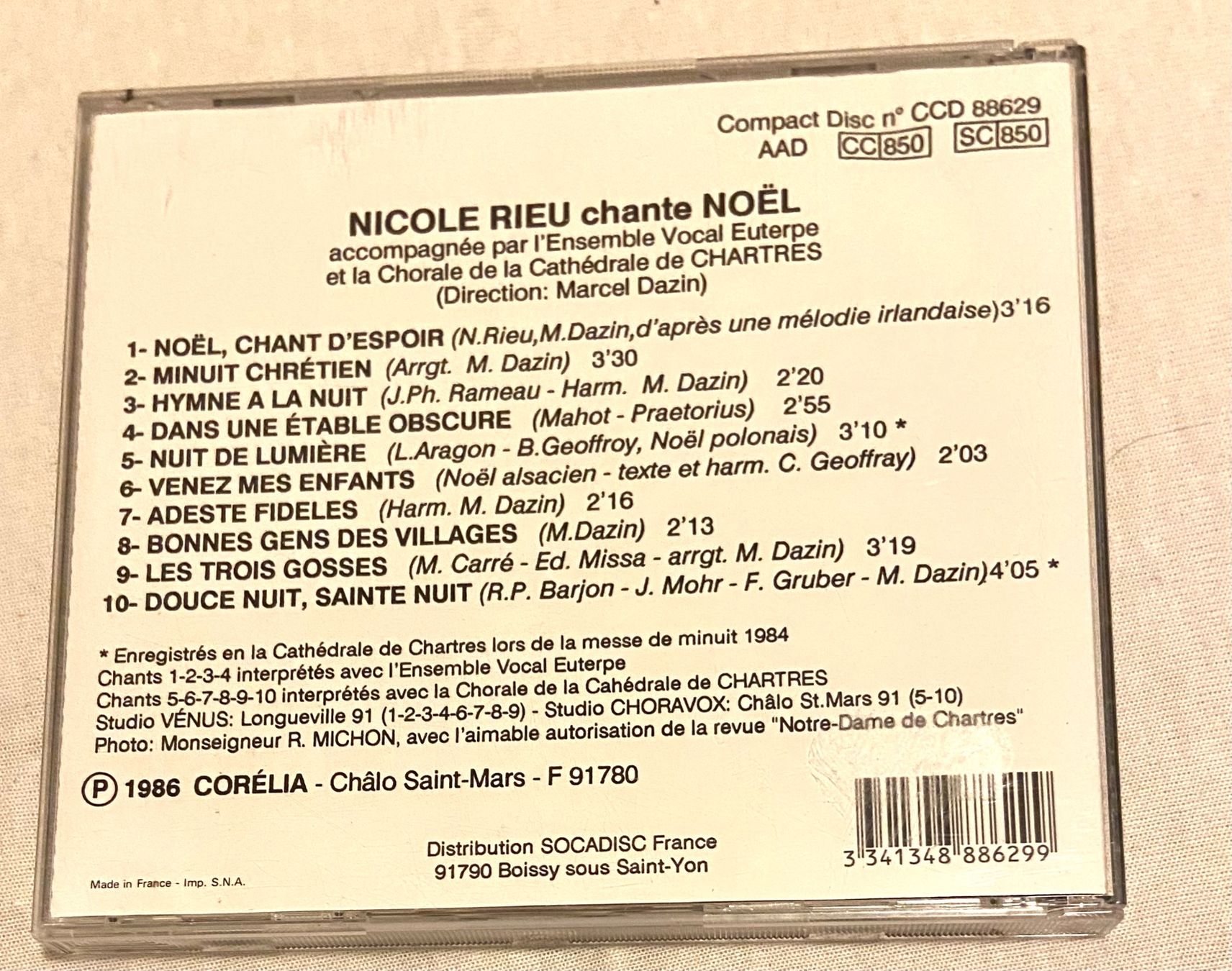 CD NICOLE RIEU chante NOËL • Cathédrale de CHARTRES (Gebraucht) in Luzern für CHF 4.95 – mit ...