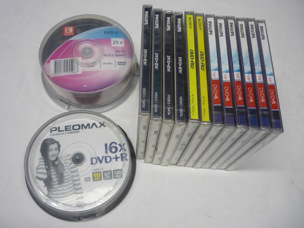 53x Neu OVP - SKY DVD+R RW Rohlinge Pleomax Sony Philips (Neu und ...
