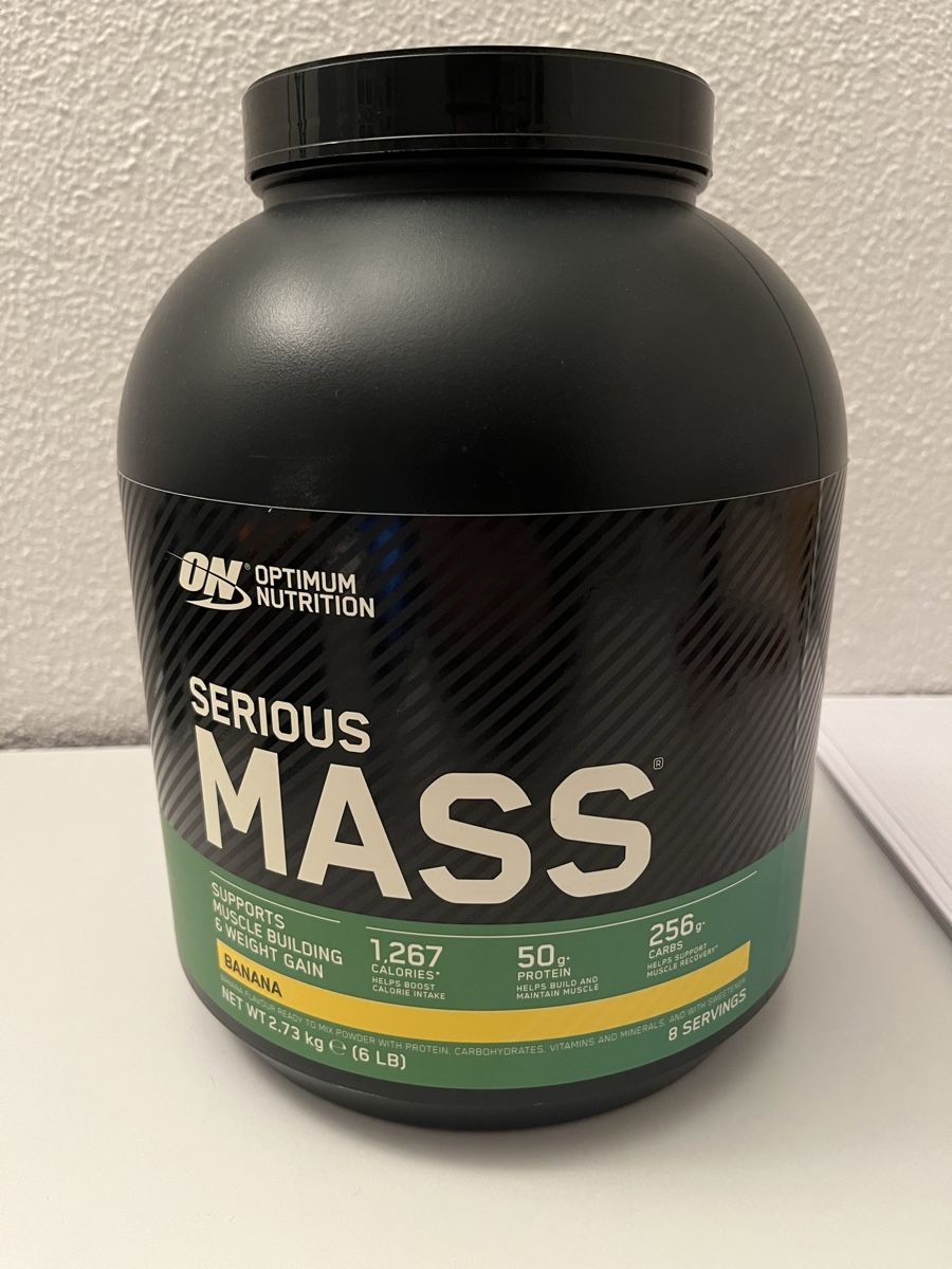 Optimum Nutrition Serious Mass, Banane, 1.2 kg, halbvoll (Gebraucht) in ...