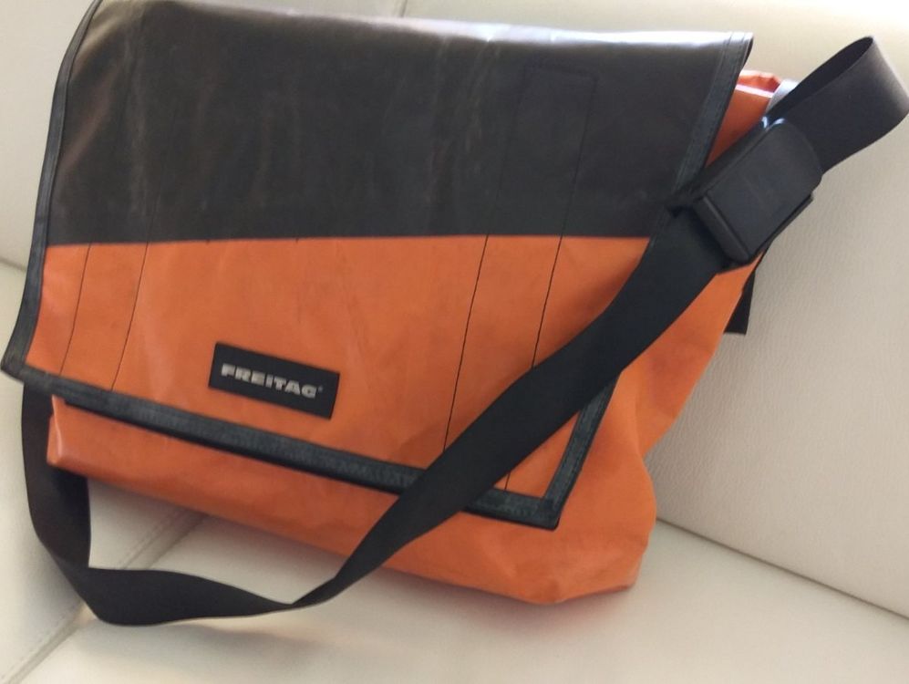 Grand sac Freitag Orange-Noir | Kaufen auf Ricardo