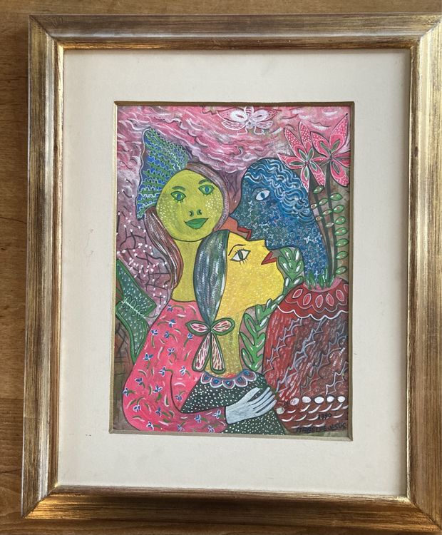Schönes Bild von Isabelle de Jesus, 1990, Gouache (Gebraucht) in ...