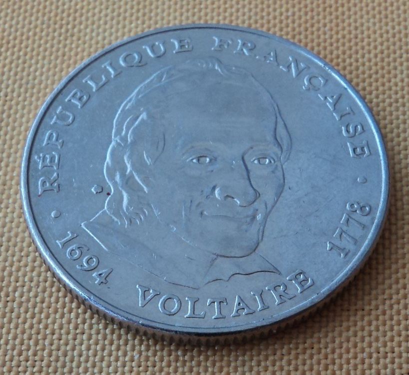 Frankreich: 5 Francs Gedenkmünze Voltaire 1994, SS | Kaufen auf Ricardo