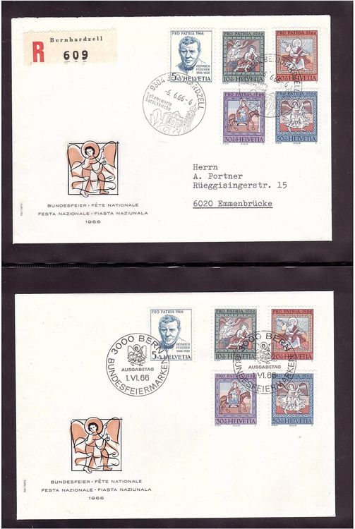 1966 2 FDC Pro Patria | Kaufen auf Ricardo