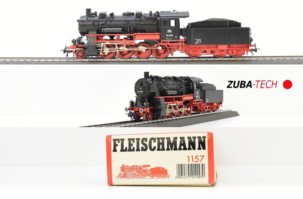 Fleischmann 1157 Dampflok BR 56 DB H0 GS Analog mit OVP (Neu (gemäss Beschreibung)) in St ...