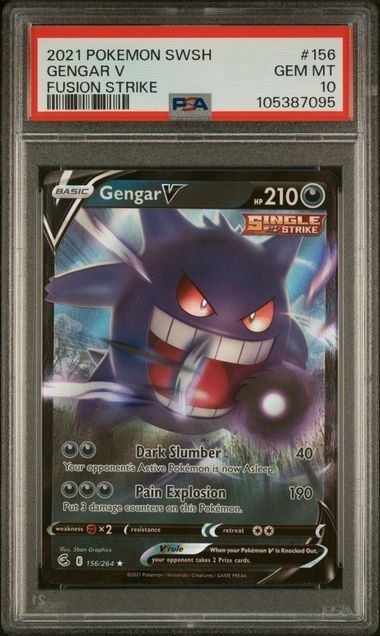 Gengar V #156 Pokemon Fusion Strike - PSA 10 GEM MT (Neu (gemäss ...