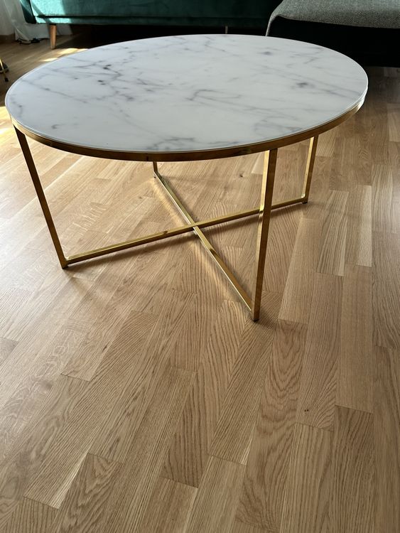 Marble Coffee Table Gold Legs Like New | Kaufen auf Ricardo