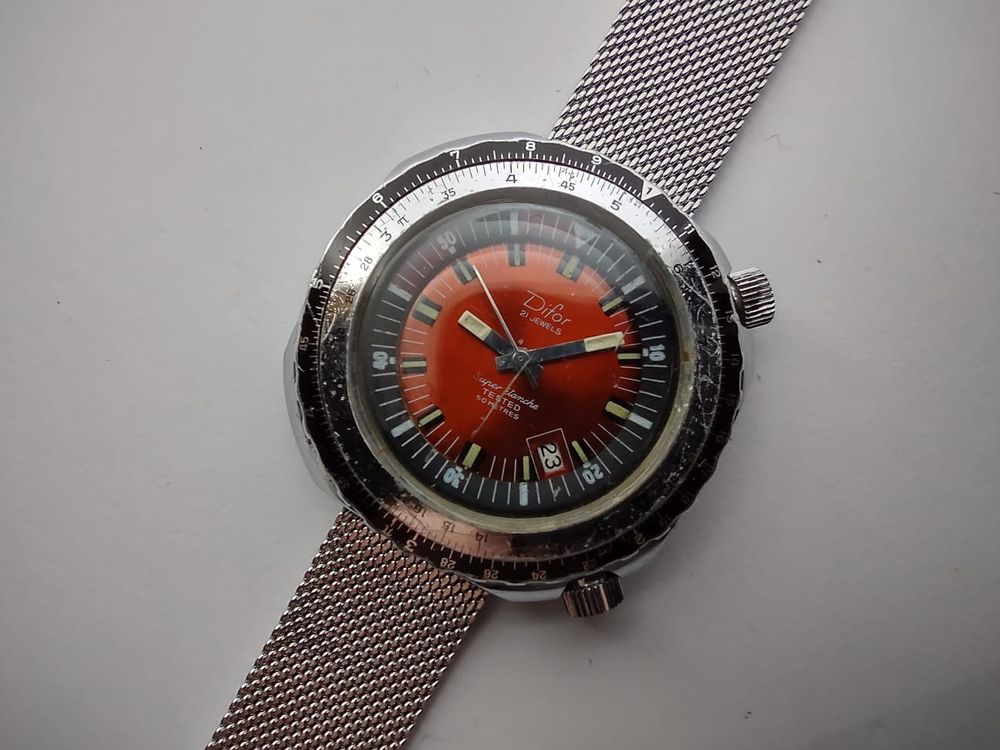 Difor Sub-Mariner Mechanical French Diver Uhr, Cal FE 140-1A (Gebraucht ...