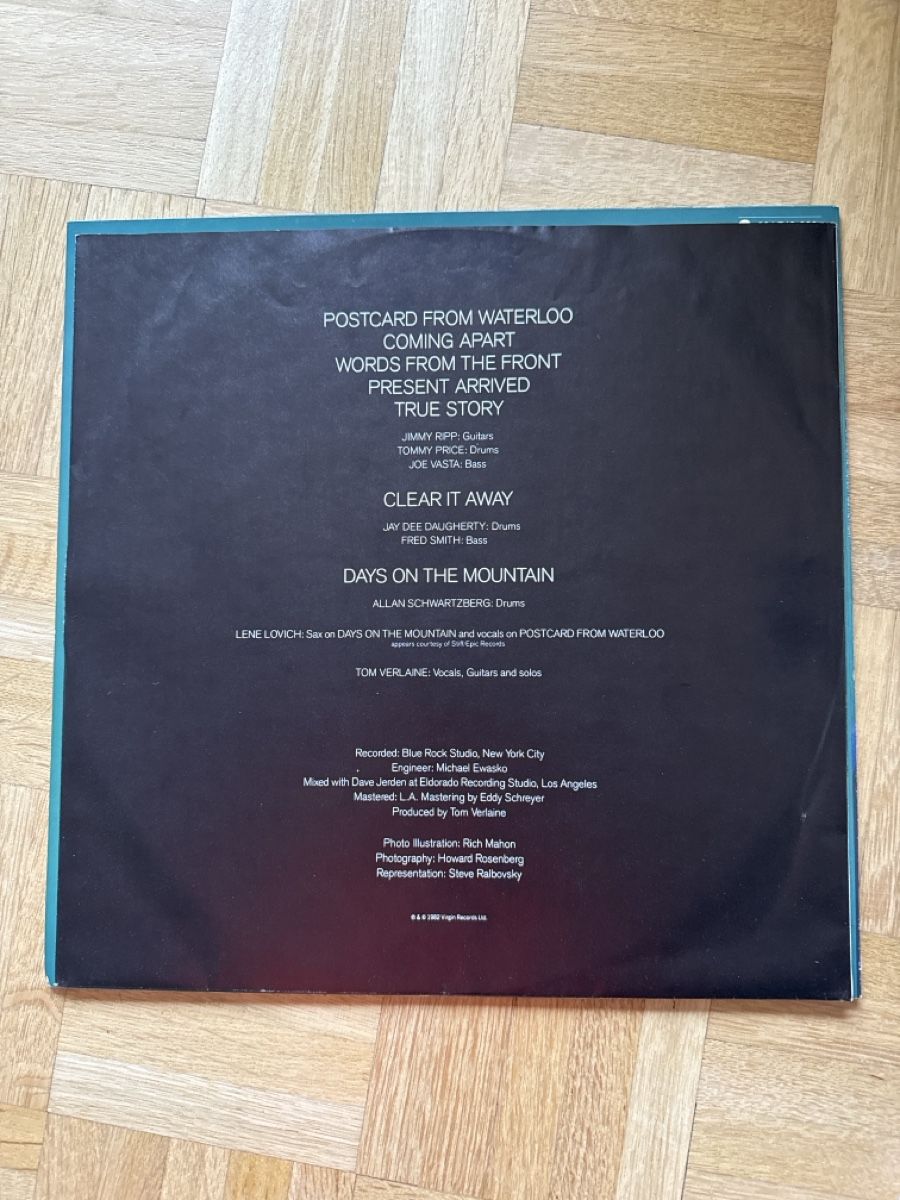 Tom Verlaine - Words From The Front LP Television Marquee (Gebraucht ...