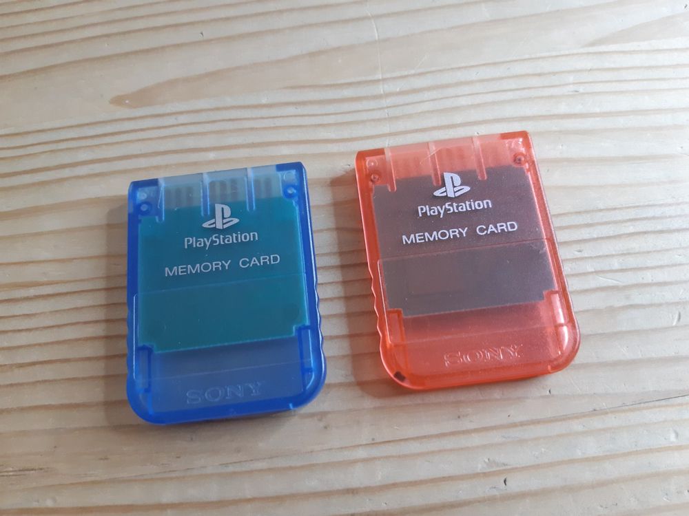 2 x Original Sony PS1 Memory Card Speicherkarte im Set | Kaufen auf Ricardo