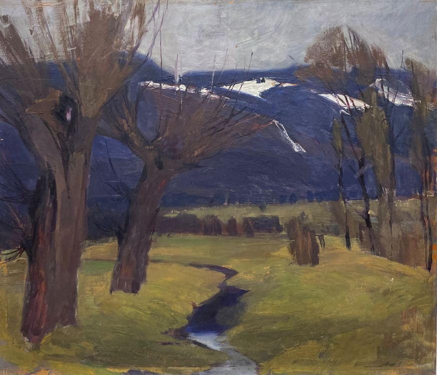 Interessante Berg Landschaft Gemälde unleserlich Signiert (Gebraucht) in Root für CHF 125 – mit ...