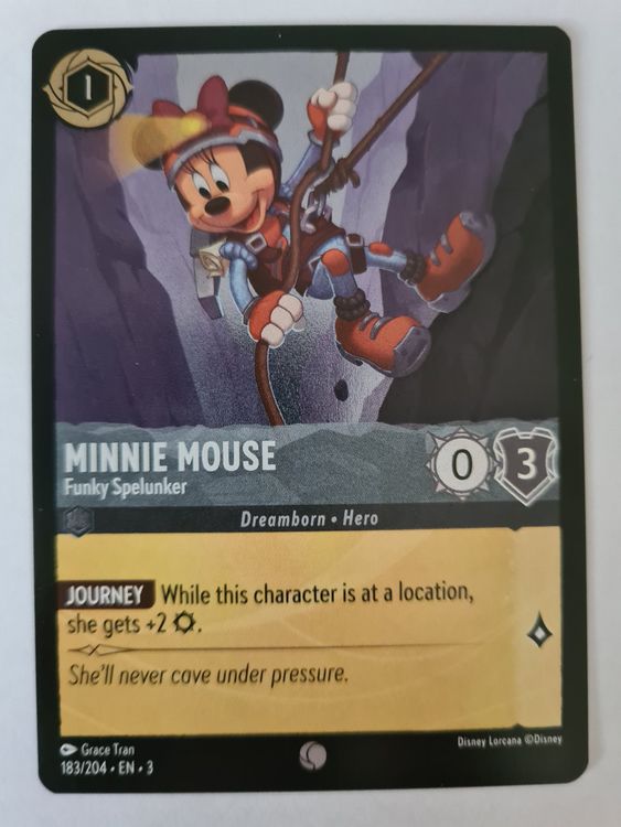 Lorcana, Minnie Mouse - Funky Spelunker, 183/204-EN-3 FOIL (Neu (gemäss ...