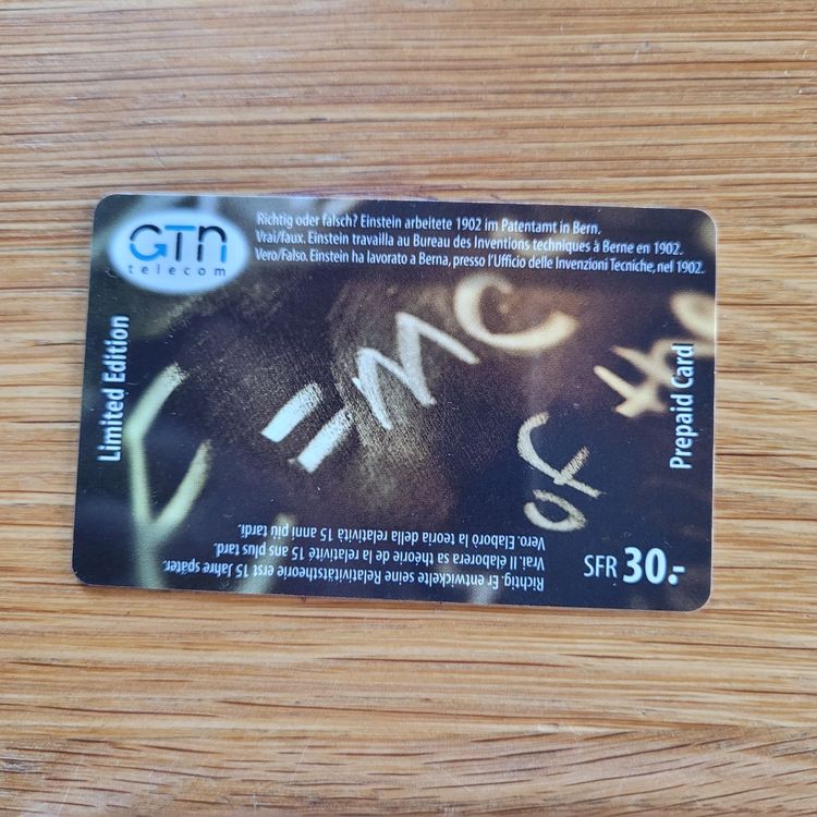 Carte Téléphonique GTN Télécom (Gebraucht) in Biel/Bienne für CHF 1 ...