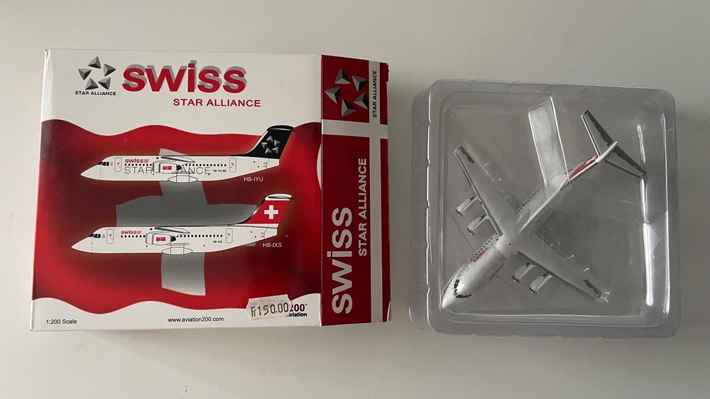 Swiss Avro RJ100 Modellflugzeug 1:200 OVP | Kaufen auf Ricardo