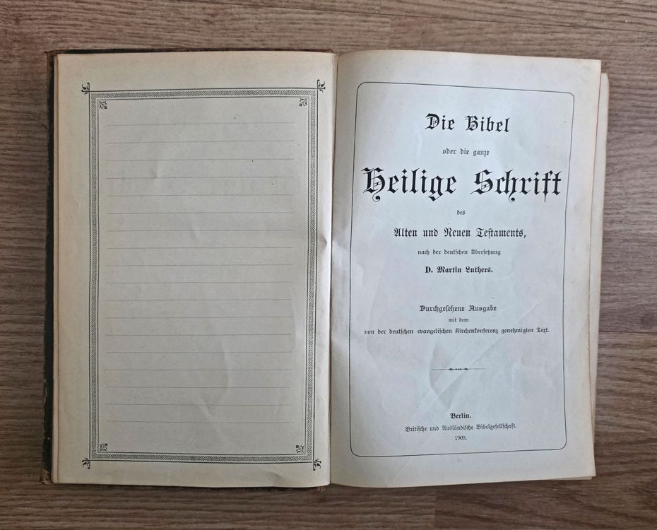 Bibel - Heilige Schrift - 1900 - nach Martin Luther (Gebraucht) in ...