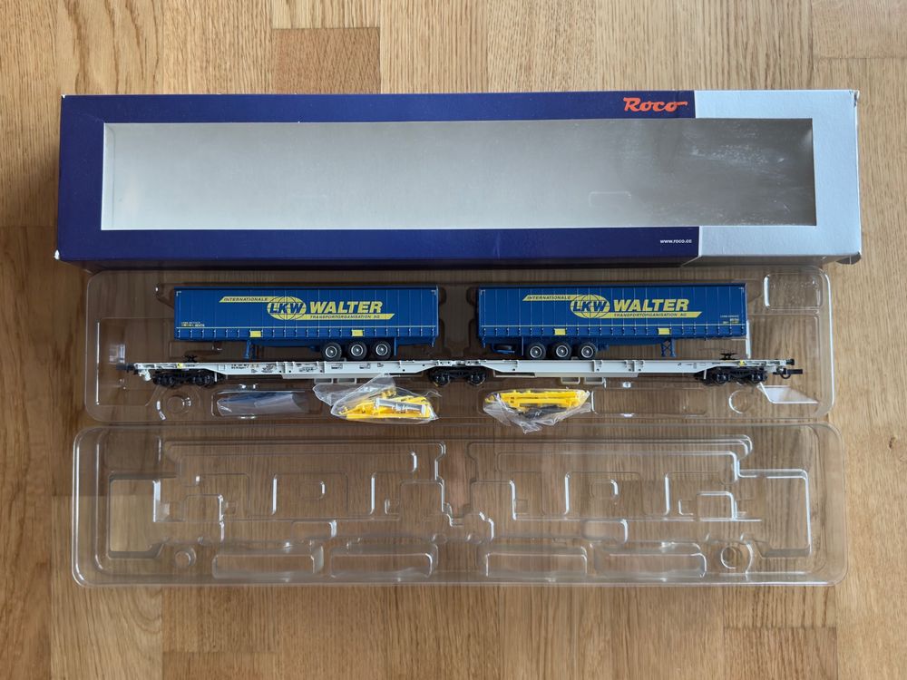 ROCO 67398 Doppeltaschen-Gelenkwagen AAE LKW Walter DC (Neu (gemäss ...