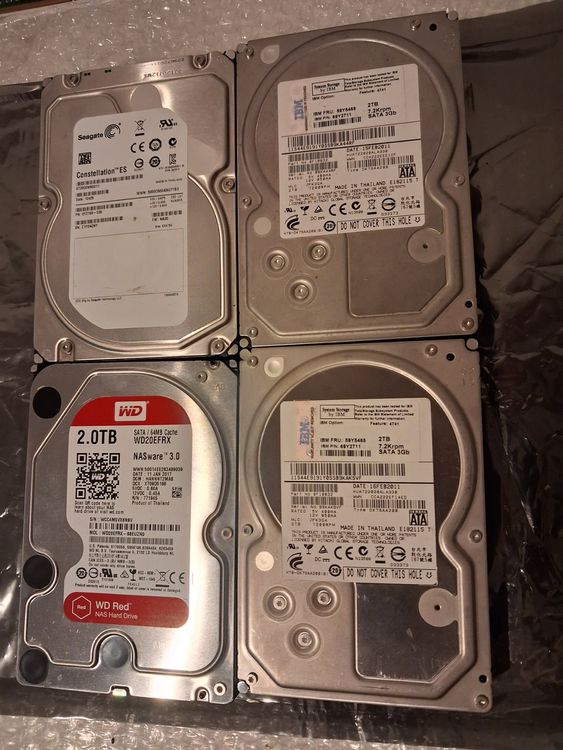 Lot de 4 Disques Durs 2TB SATA - Seagate, IBM, WD (D'occasion) à Petit ...