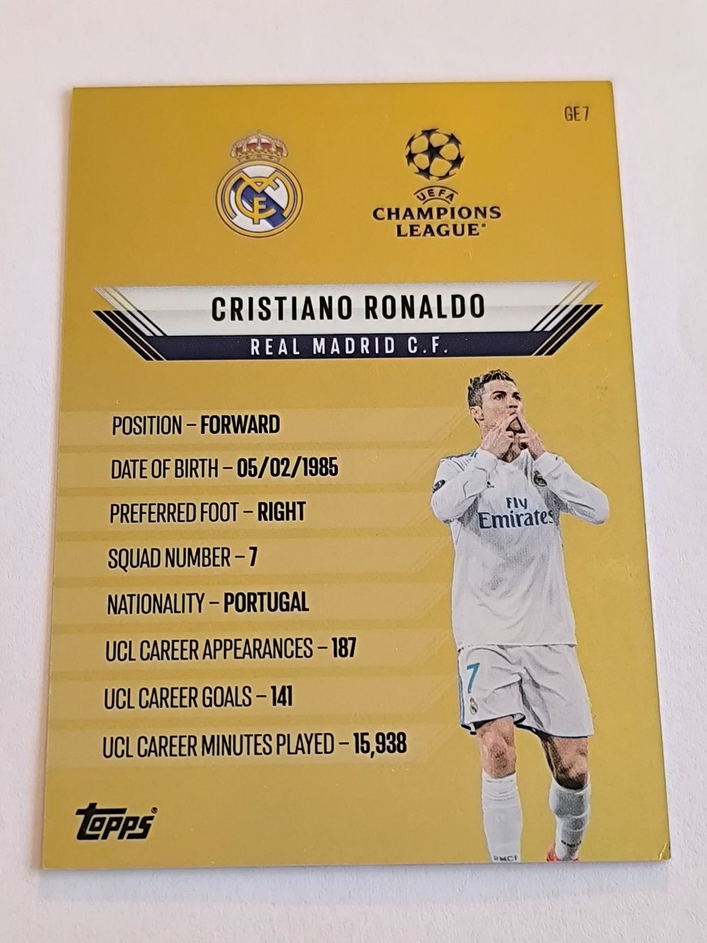 Topps Match Attax 24/25 - Gold Edge - C. Ronaldo - GE7 | Kaufen auf Ricardo